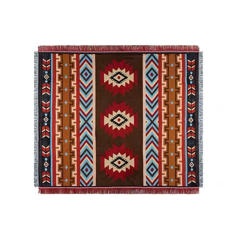 Плед для пикника в стиле бохо, ретро-коврик для кемпинга, машинная стирка, этнический стиль, плед-мат для пикника, плед