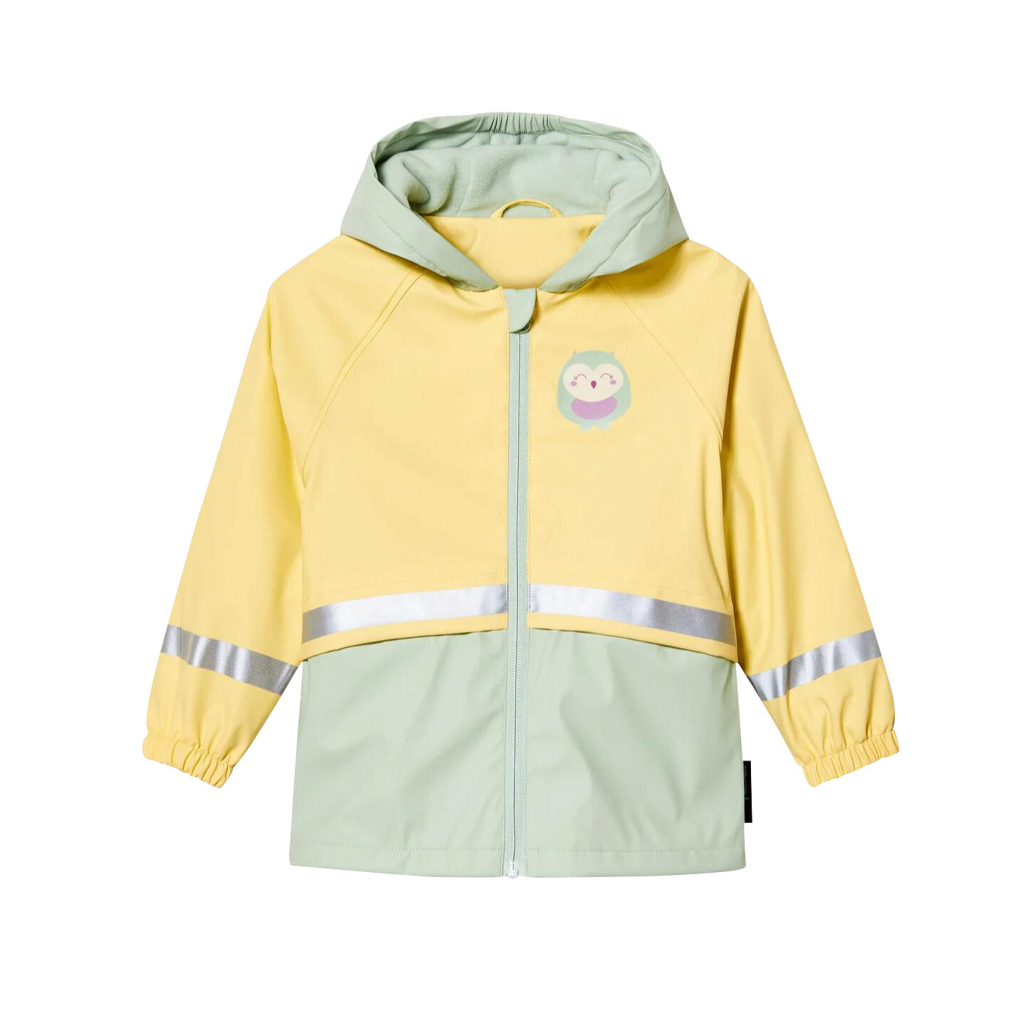 Детский дождевик весна и осень с флисовой подкладкой, куртка из PU для мальчиков и девочек, детский сад, водонепроницаемый двухкомпонентный дождевик для детей 2-8 лет