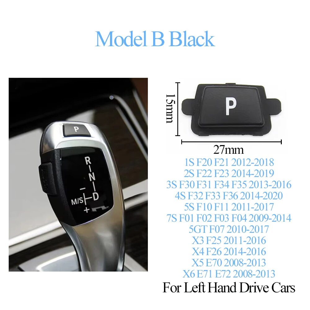 Черный/красный автомобильный рычаг переключения передач, автоматический парковочный B Black-LHD