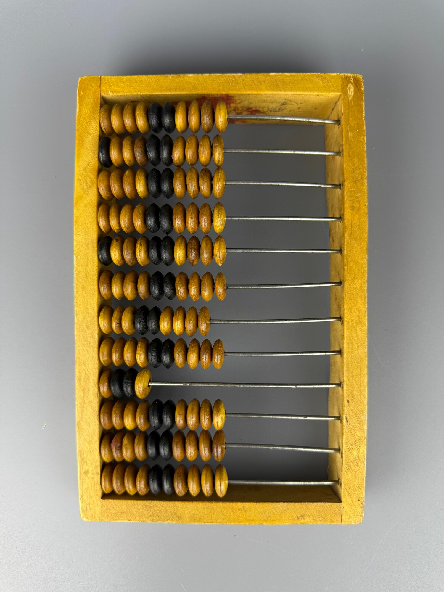 Маленькие деревянные счеты СССР, 14 х 21,5 см.