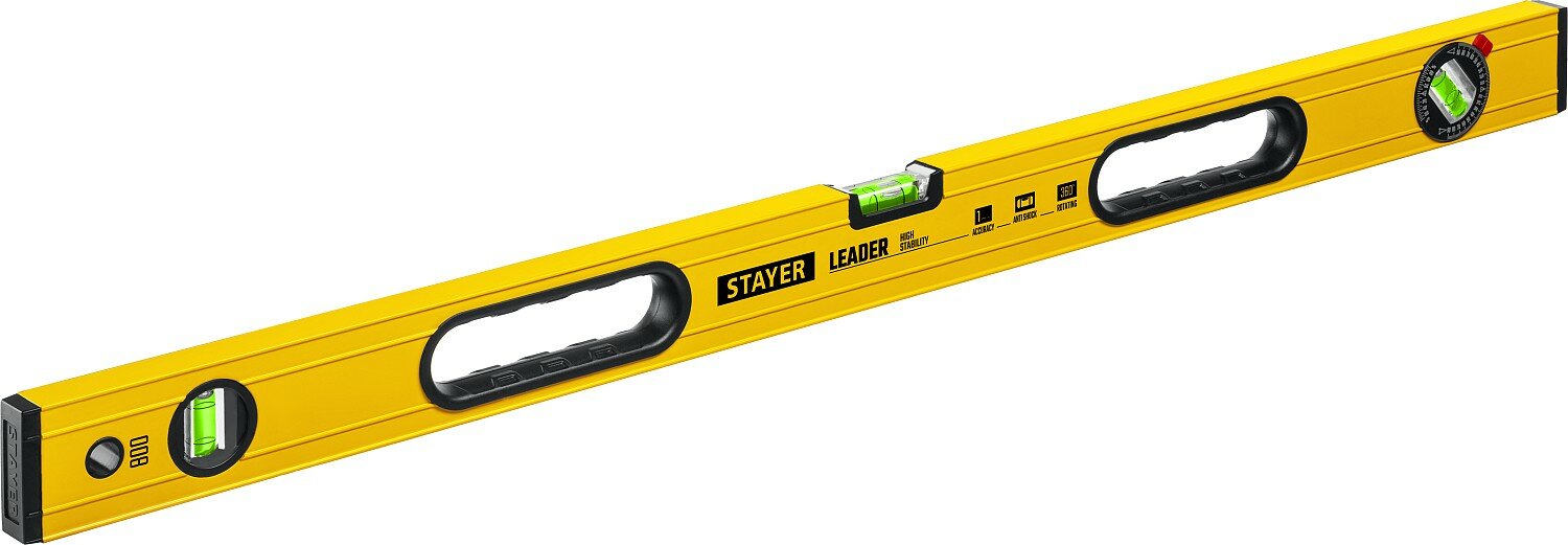 LEADER 800 мм уровень строительный фрезерованный STAYER 3466-080_z01