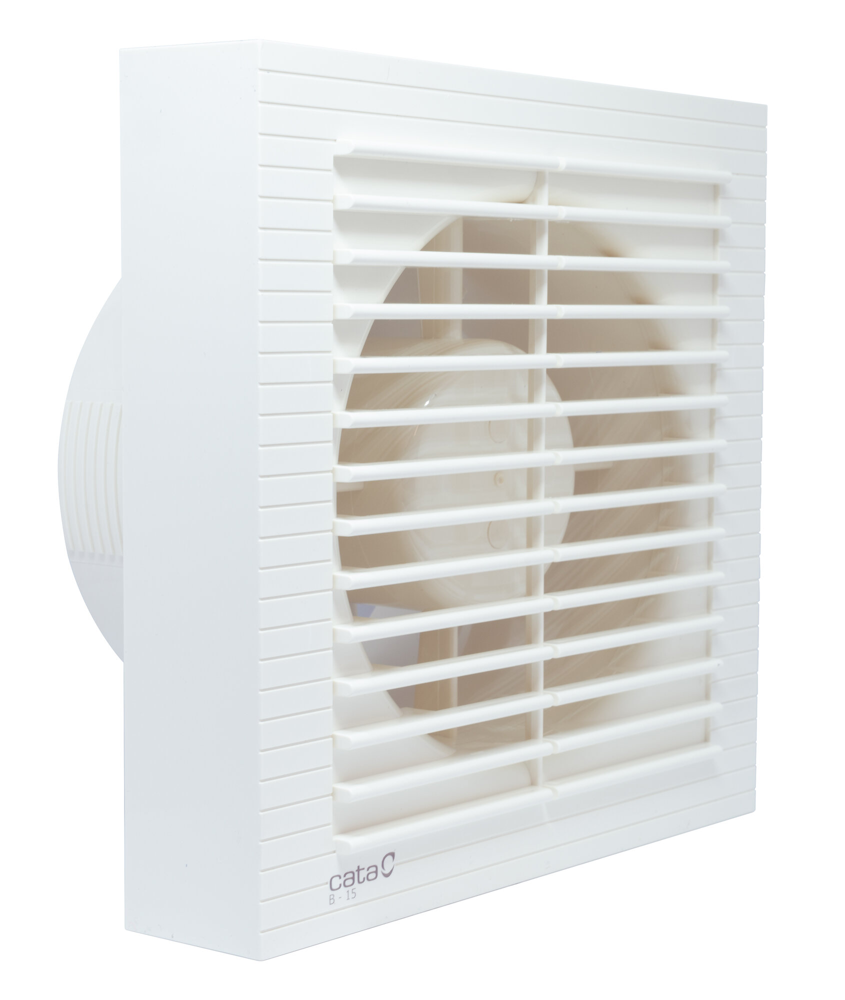 Вытяжной вентилятор CATA "B-15", пластик, 28Вт, уровень шума 43дБ, автоматические жалюзи