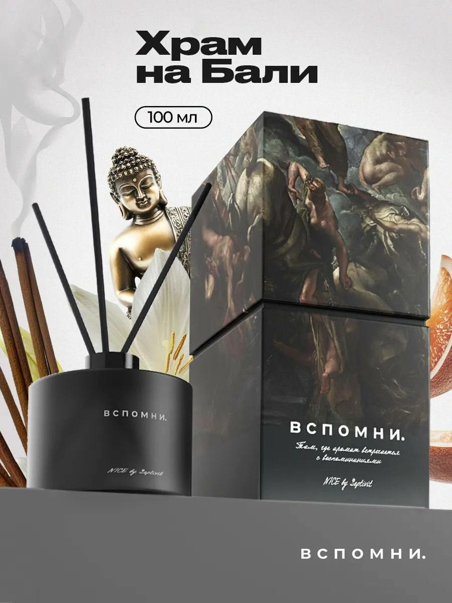 Диффузор для дома Вспомни с палочками парфюмированный 100 мл Бали