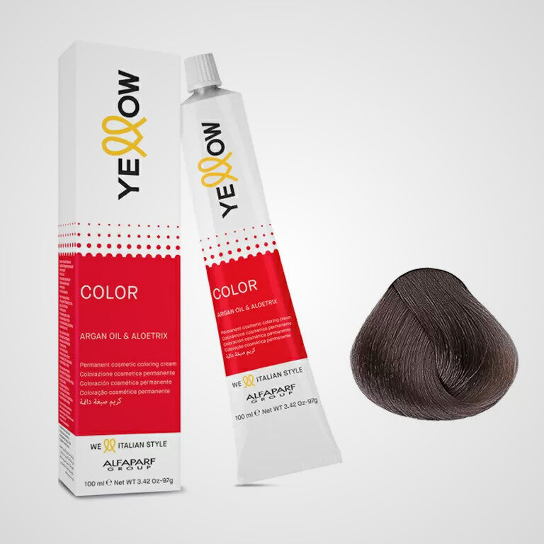 Ye Color Перманентная крем краска 7.21 100 мл YELLOW PROFESSIONAL Ye Color Permanent Coloring Cream Краска 100 мл