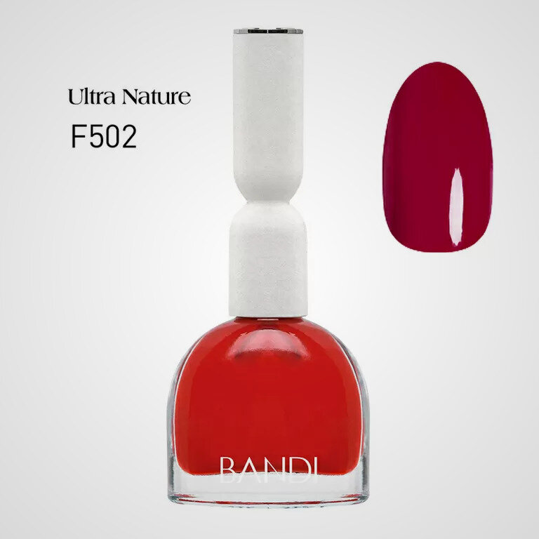 Лак для ногтей тон F502s Ruby Red 10 мл BANDI ULTRA NATURE F502s Ruby Red Лак 10 мл