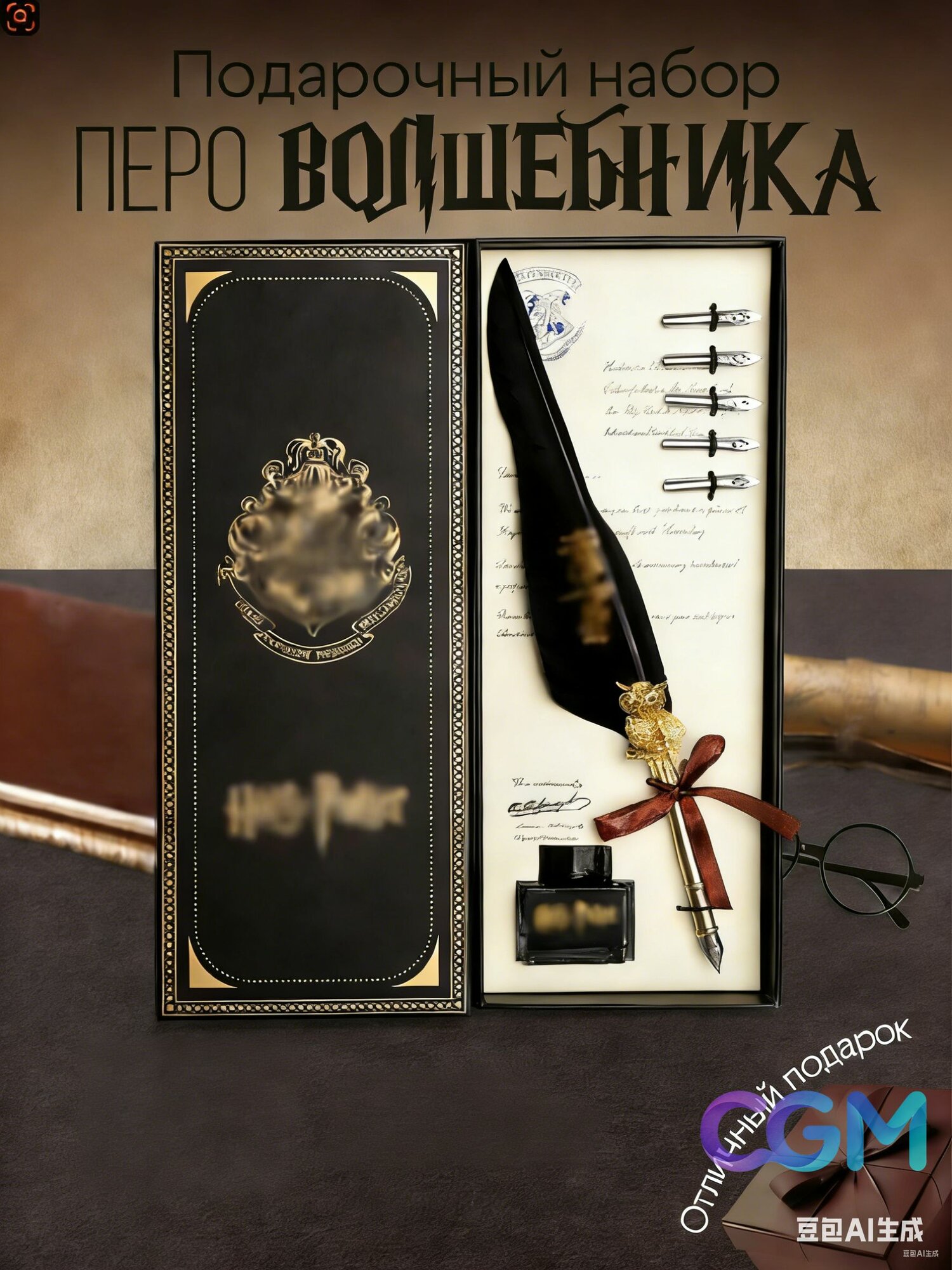 Чернильное перо Гарри Поттера с чернилами