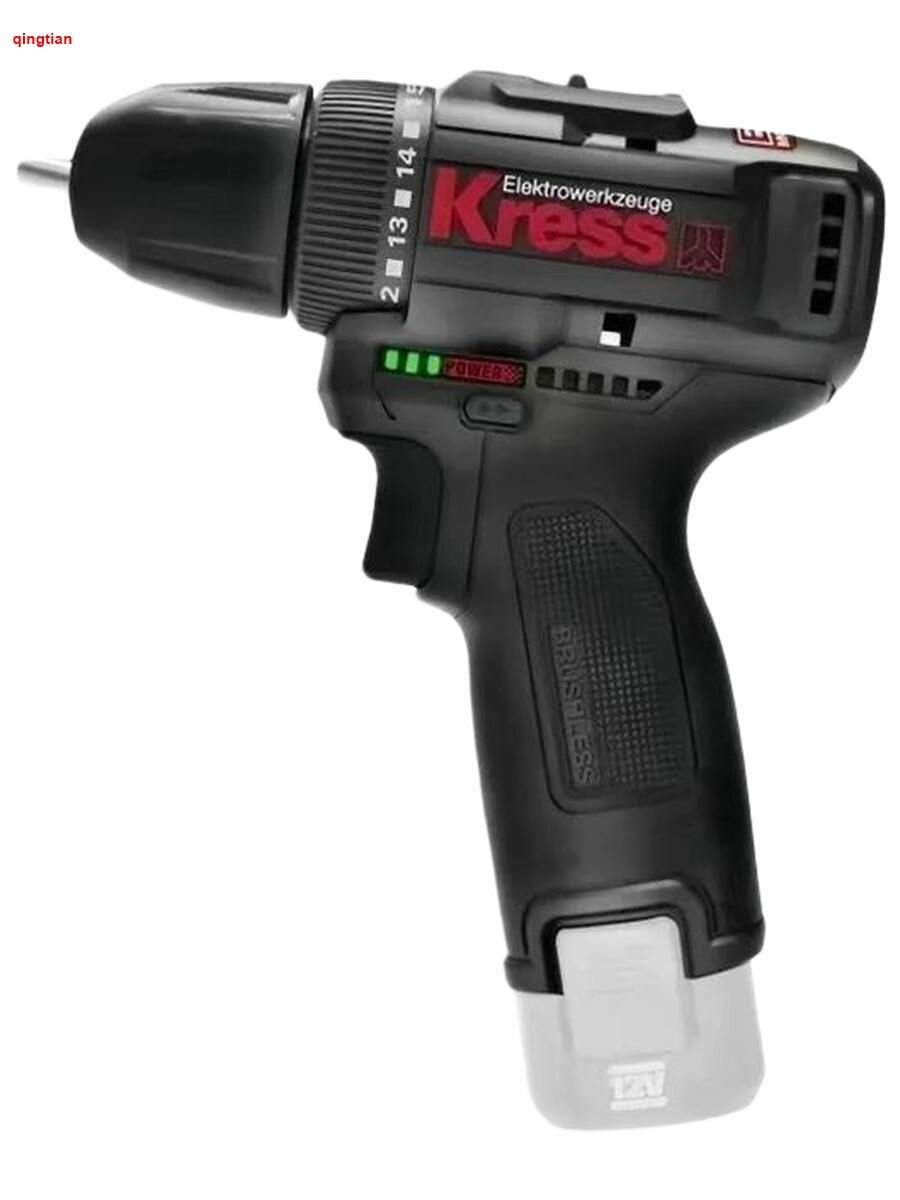 Kress KU202 Бесщеточная электрическая дрель (два аккумулятора по 2,0 Ач)