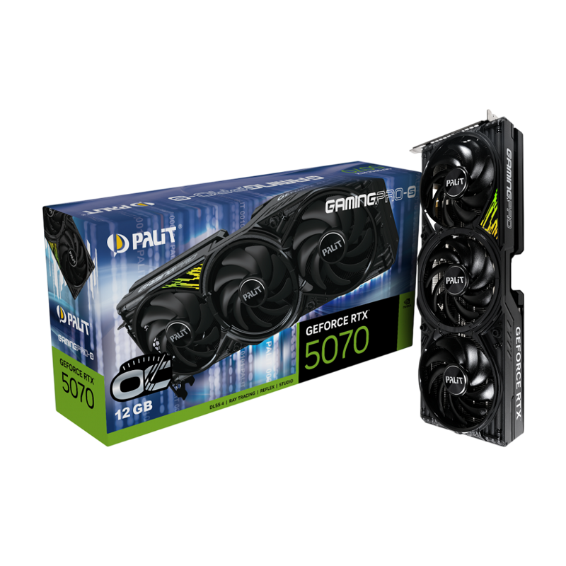 Видеокарта RTX5070 GAMINGPRO-S OC 12GB PALIT (Palit NE75070T19K9-GB2050U)