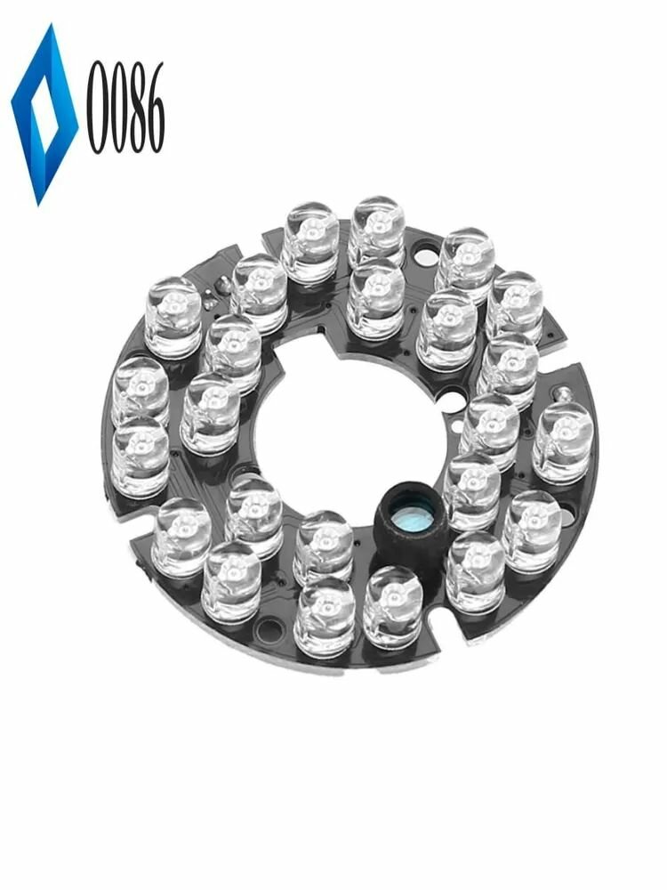 (E J H N) Камера видеонаблюдения 10Mil 90 градусов красная 5 мм 24 светодиодная лампа ИК инфракрасная доска