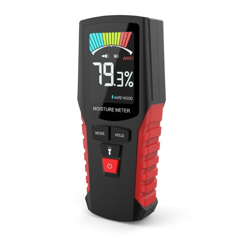 Влагомер для Стен, Пола, Строительных Материалов, Цифровой Измеритель Влажности с Сигнализацией, Проверка Влажности Светлой Древесины