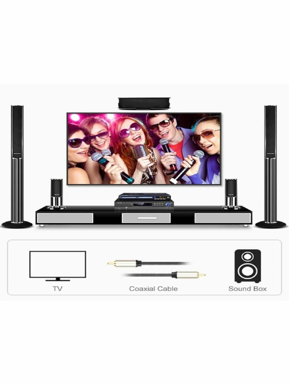 (1 шт.) Коаксиальный цифровой коаксиальный кабель для телевизионного усилителя мощности SPDIF-1 м