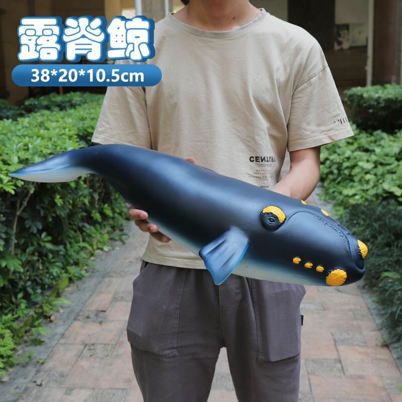 Большая мягкая резиновая модель морского животного: имитация большой белой акулы, кита, дельфина. Подарок на день рождения для детей 3-9 лет.