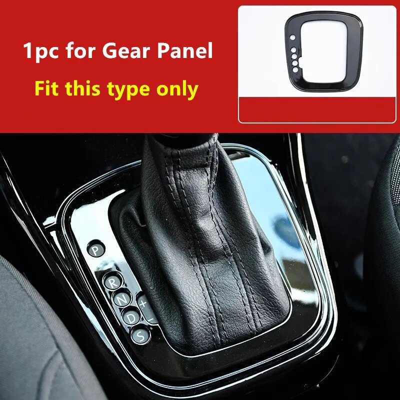 Черный для Volkswagen Polo 2011-2018 Интерьер Стайлинг Приборная панель For Gear Panel