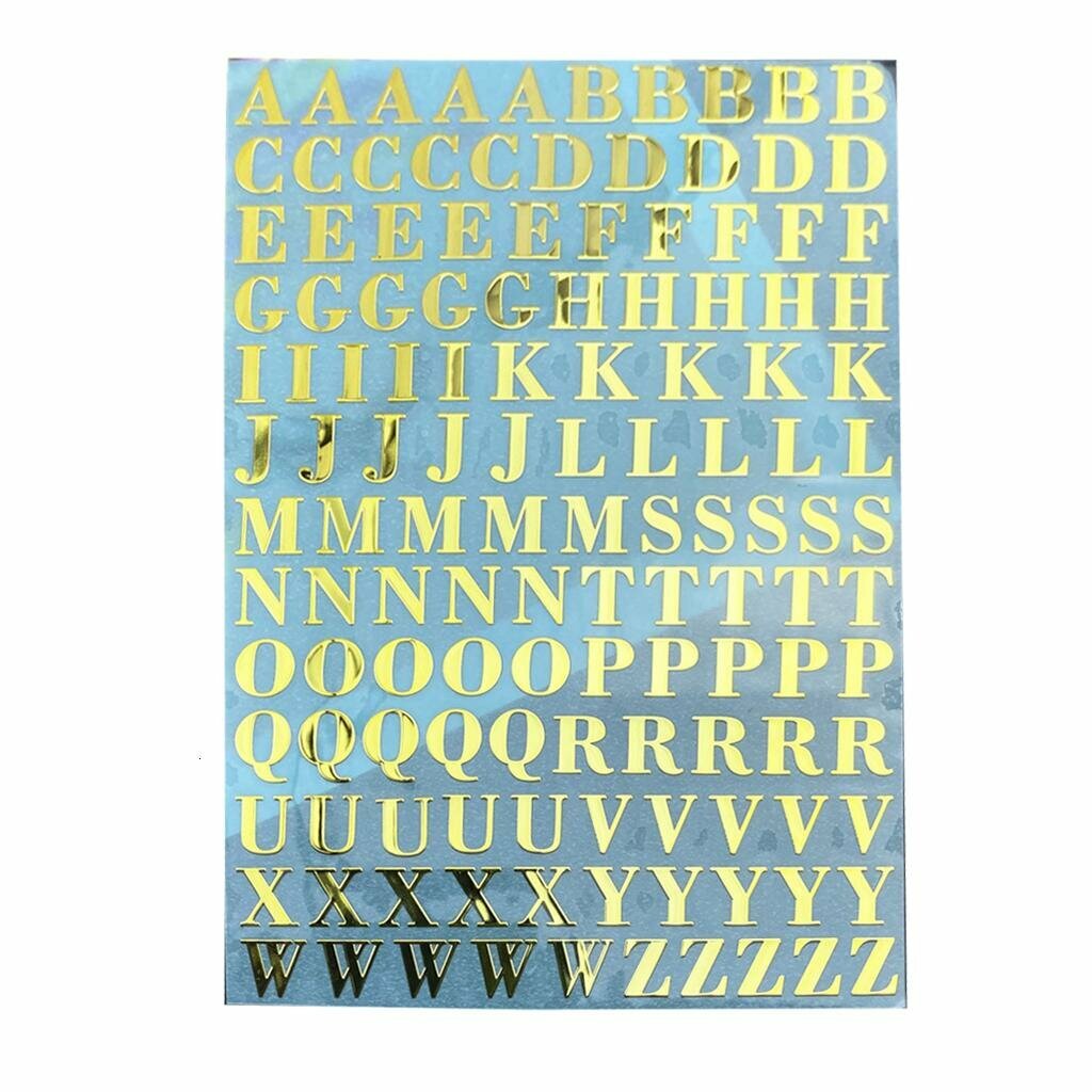 Блестящие самоклеящиеся буквы и цифры, 13