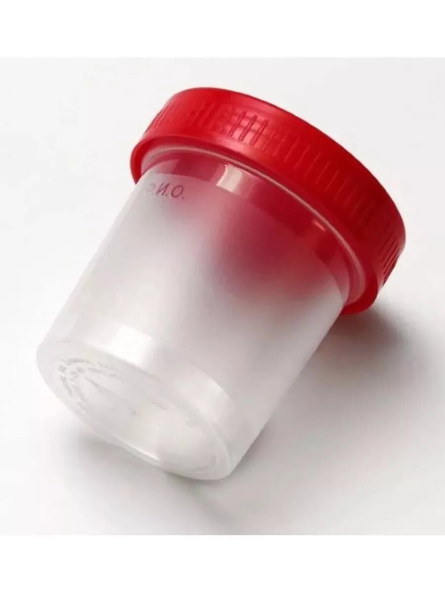 Контейнер для биопроб 60мл без лопатки/инд/уп-10 шт