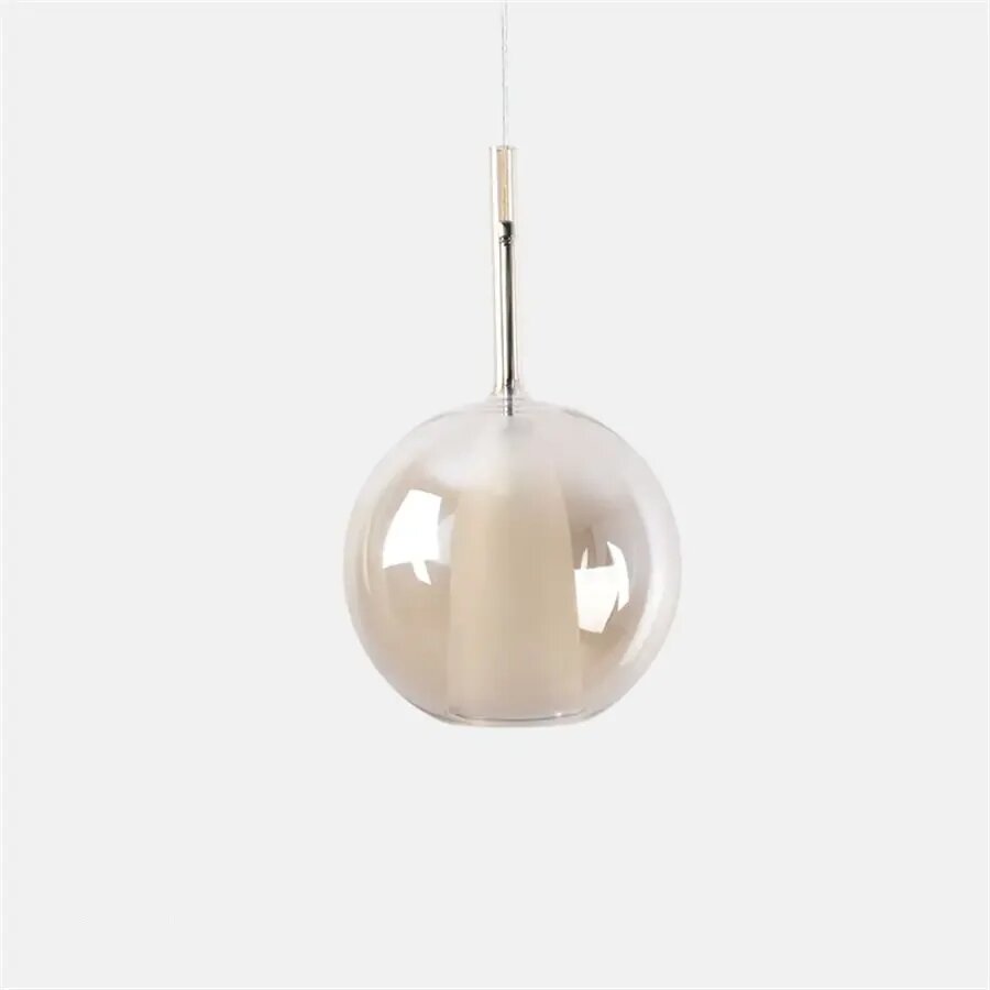 Новый люстра-подвес LED Glass Penta Glo для кухонного острова, гостиной, серый интерьерный декор, подвесная лампа, световые приборы Luster-Cognac