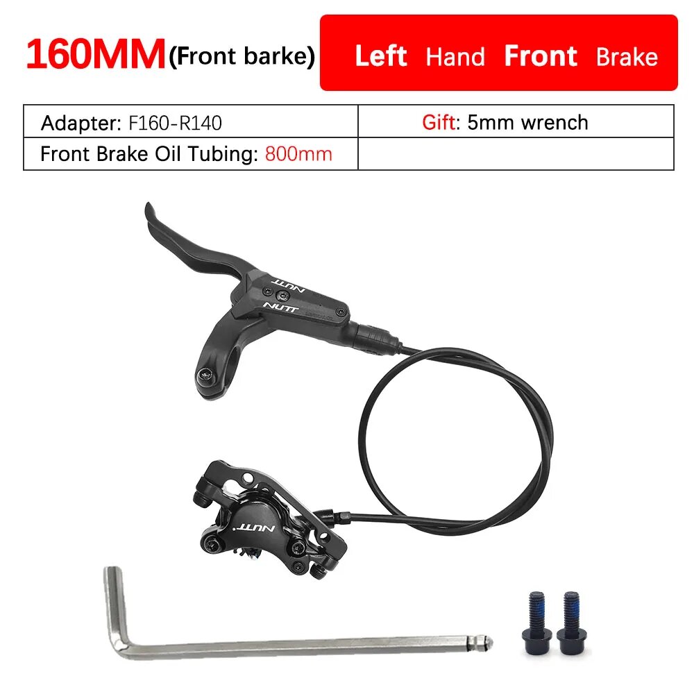 Гидравлический тормоз NUTT A2 MTB, масляные диски для велосипеда, рычаг, 2 поршня, 160 мм, 180 мм, ротор, передний и задний суппорт, левый и правый для деталей велосипеда