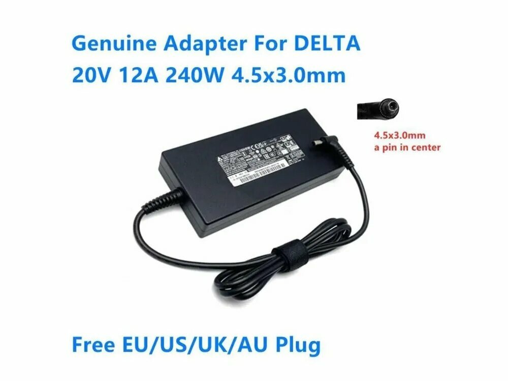 20V 12A 240W 4.5x3.0mm DELTA ADP-240 конечный источник питания Адаптер переменного тока для зарядного устройства ноутбука MSI