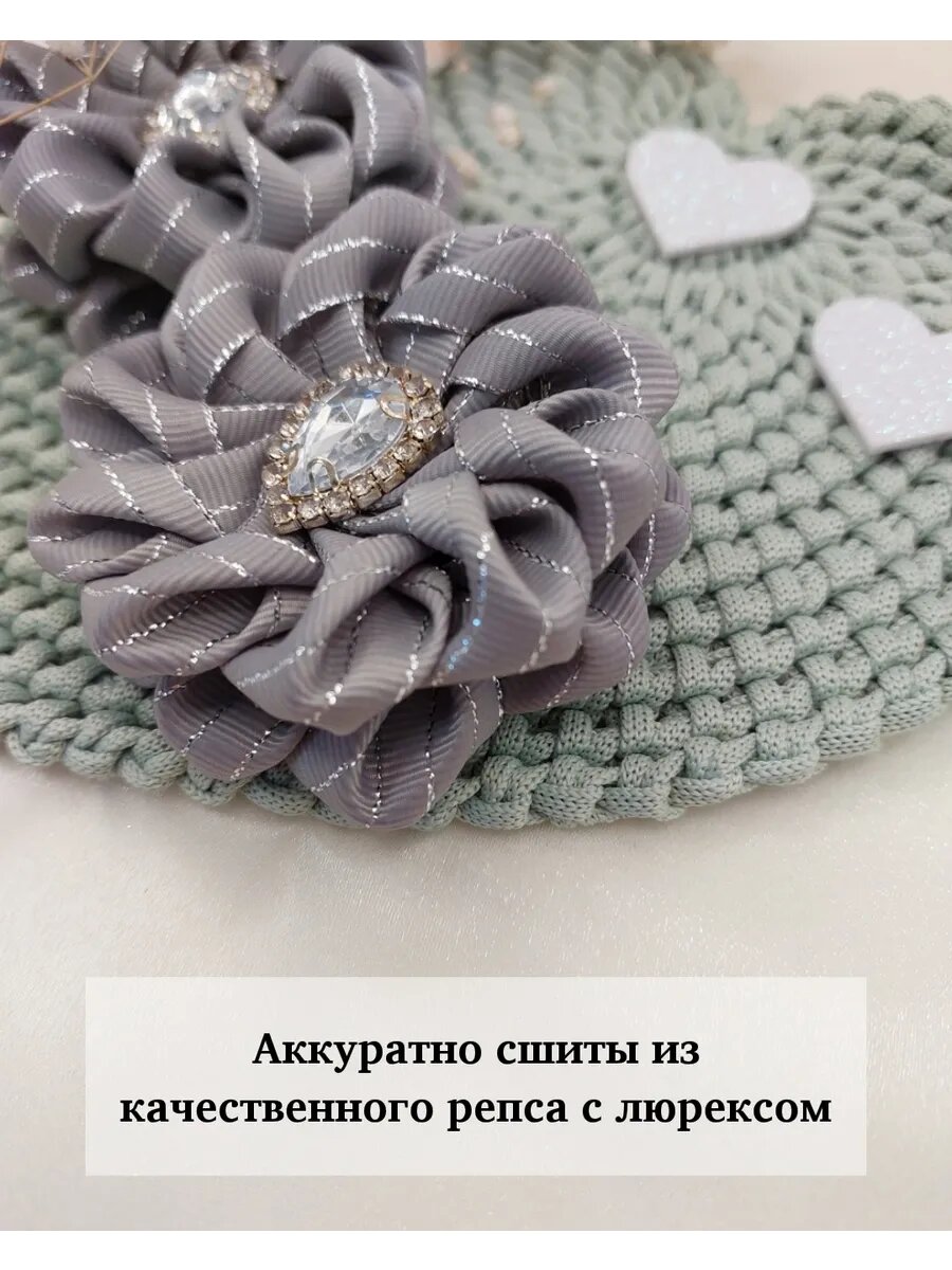 Бантики Арт и Дизайн, для девочки, ручная работа, диаметр резинки 4 см — фото 1