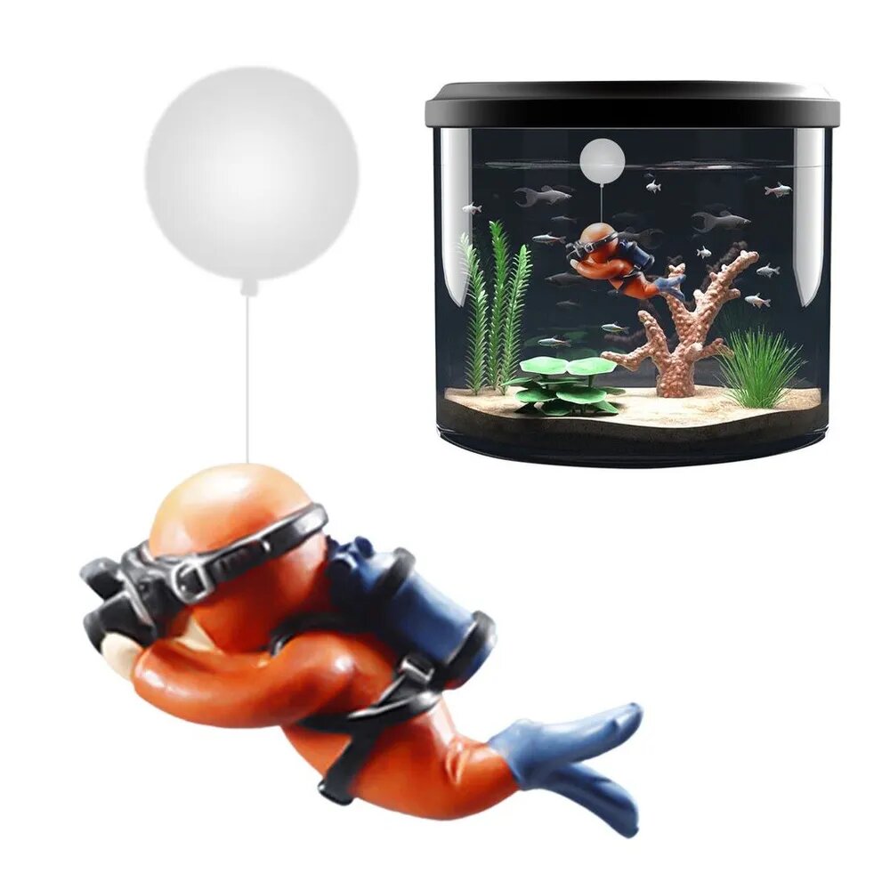 Плавающий водолаз 1 шт (Дайвер) декор для аквариума, аксессуар для аквариума