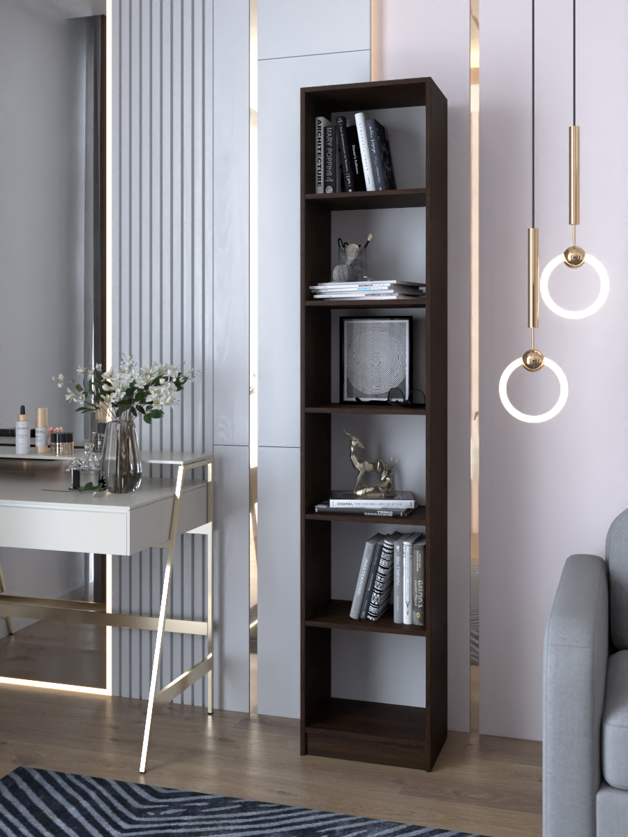 Стеллаж Билли деревянный напольный 40 х 202 х 28 см венге ЛДСП