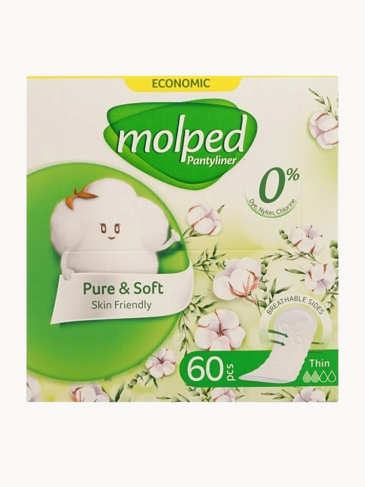 Ежедневные прокладки женские MOLPED Everyday Pure & Soft, 60 штуки