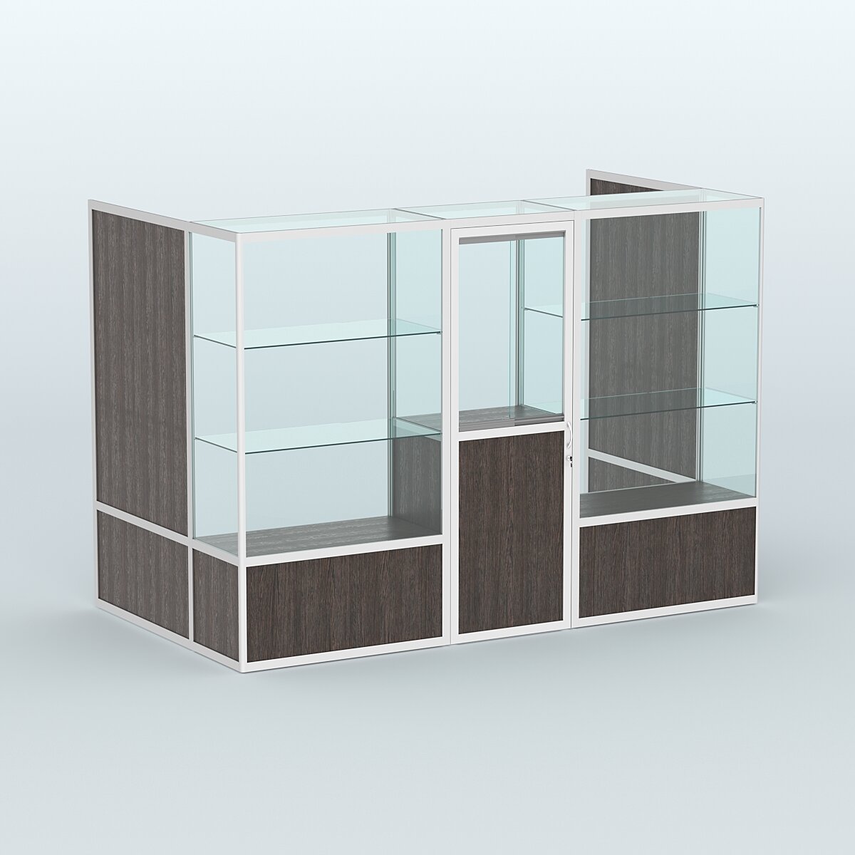 Павильон из профиля пристенный №1б (4,05 кв. м), Дуб Венге