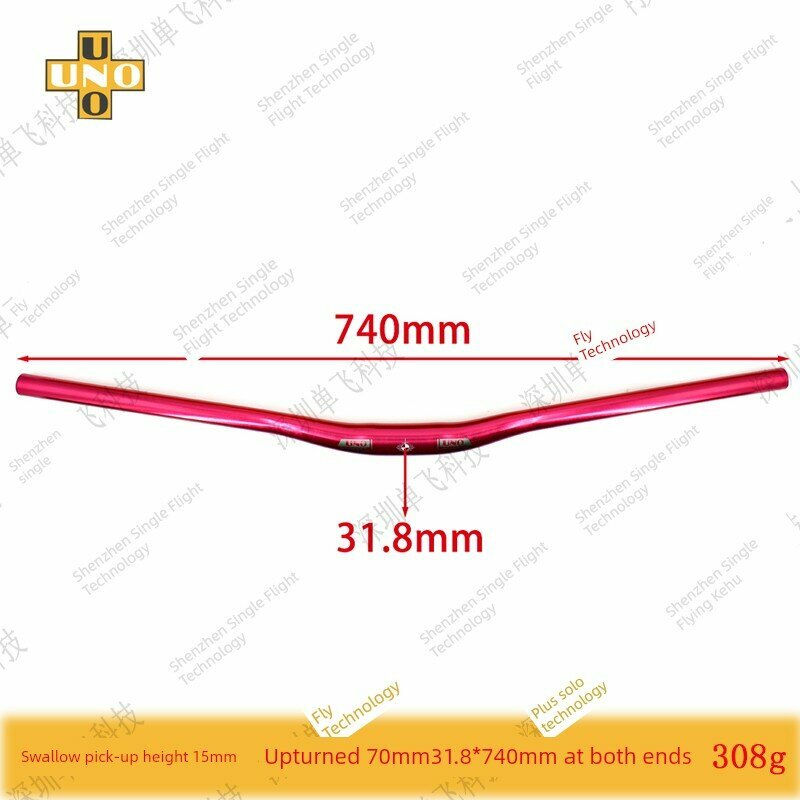 Руль для горного велосипеда UNO, из алюминиевого сплава, удлиненный, для даунхилла, аксессуары для велосипедных рулей,