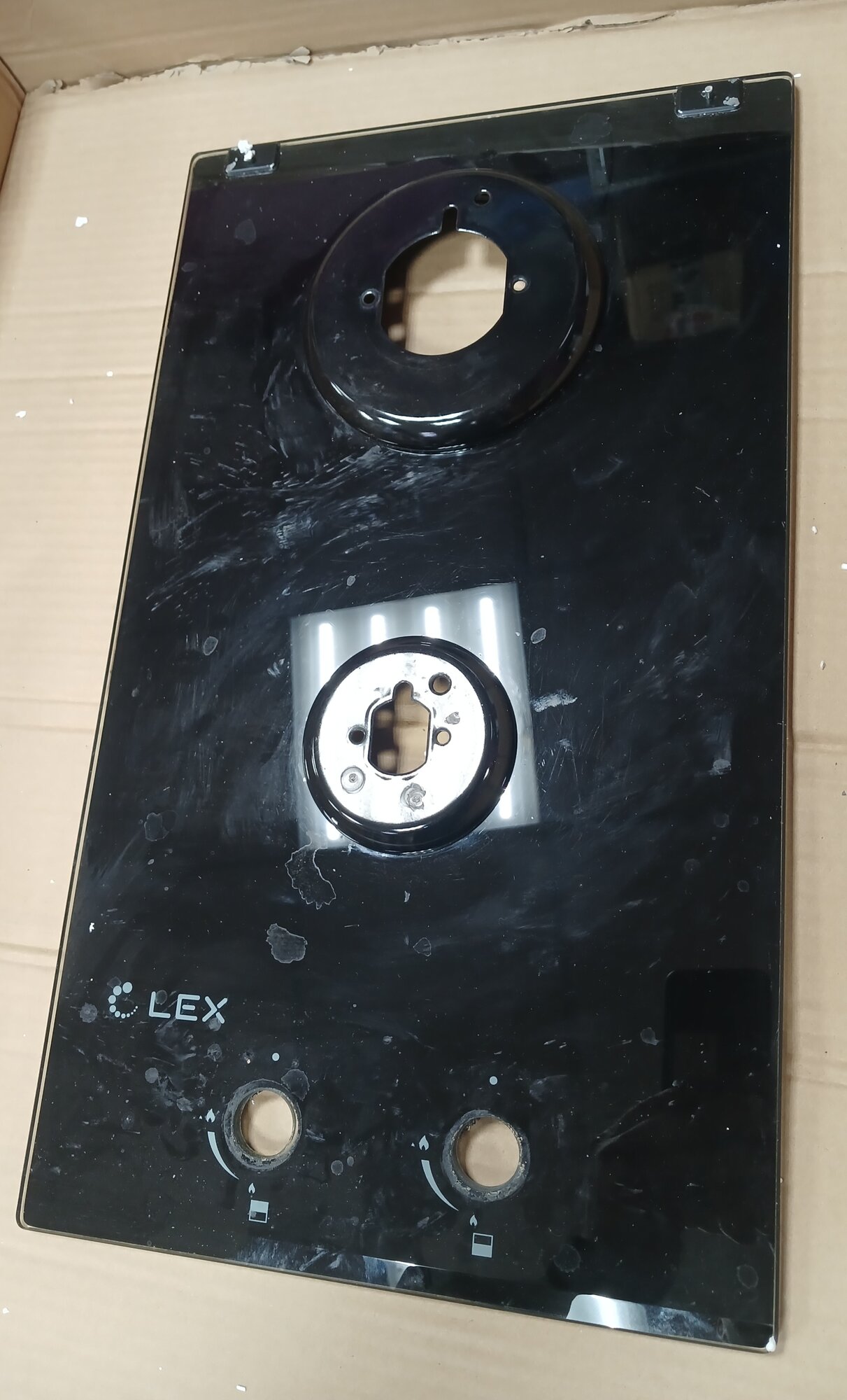 Стекло Lex газовой поверхности 2х конфорок