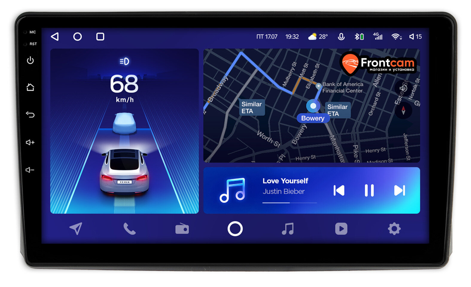 Штатная магнитола Teyes CC2 PLUS 4/32 10" RM-10-UA005T UAZ Patriot, Профи 2016-2026 Android 10 (4G-SIM, DSP, QLed)