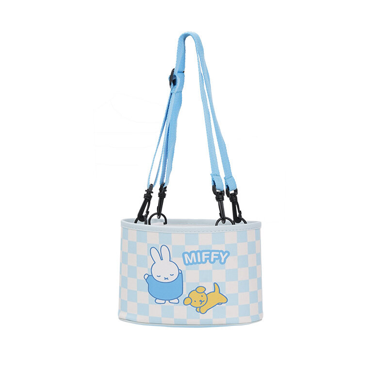 Мусорное ведро "Miffy", с мультяшным дизайном, многофункциональное, с синей и белой сеткой