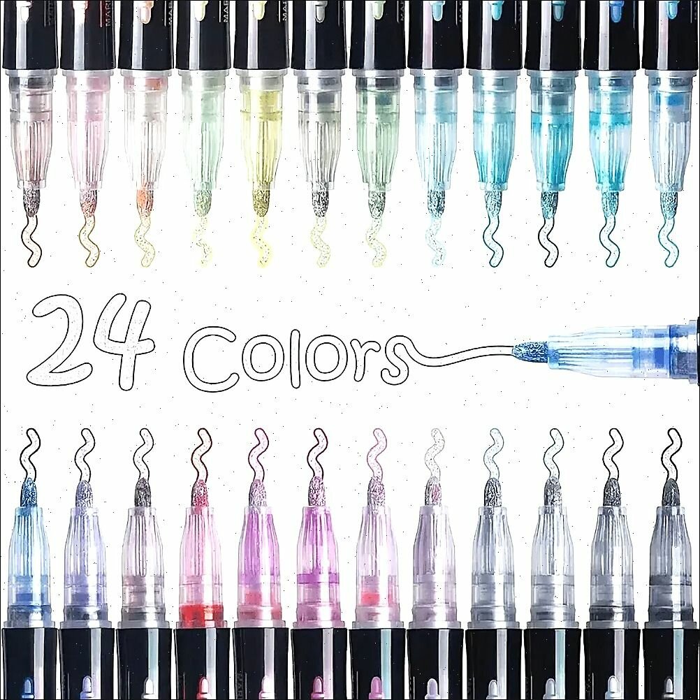 Маркер, толщина: 2 мм, 24 шт.