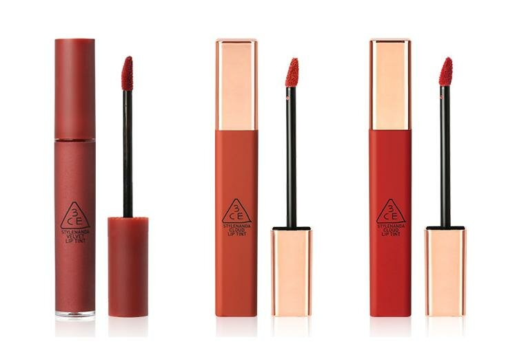 Набор бархатной жидкой помады женский 3CE 3 шт легкая в растушевке матовая