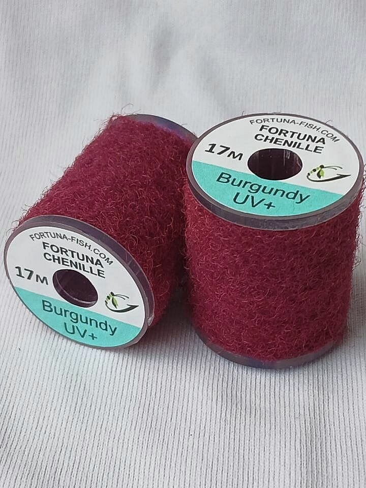 Синель Fortuna Chenille, цвет UV Burgundy (17 м. на катушке)