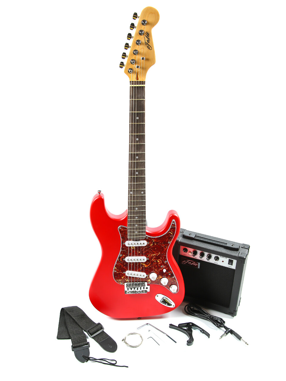 Электрогитара Fabio ST100 MATT RD комплект