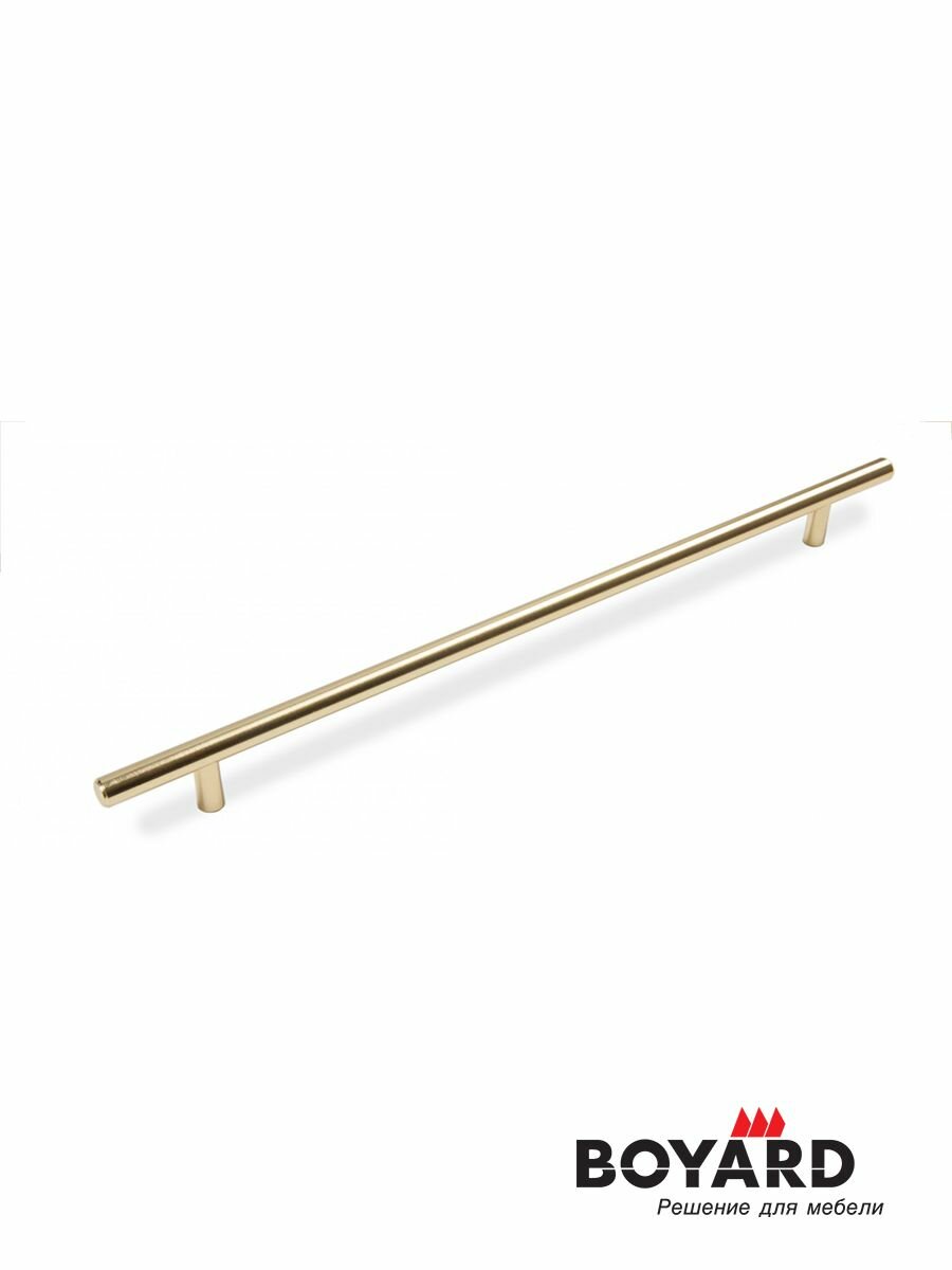 Мебельная ручка рейлинг длинна 402 мм Boyard BSG - Брашированное cатиновое золото RR002BSG.5/320