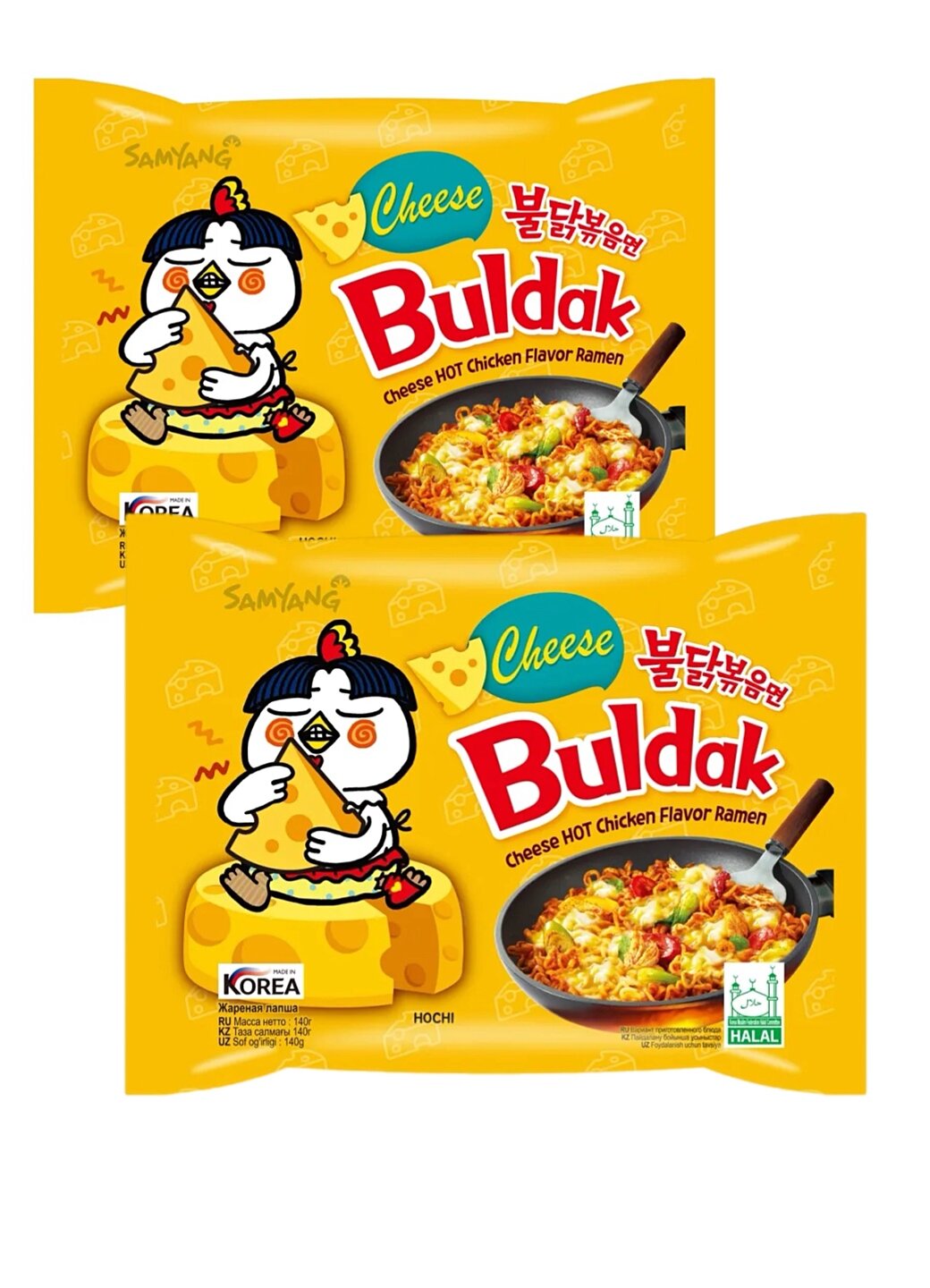 Лапша Samyang Buldak Cheese острый с вкусом сыра и курицы 140 гр х 2 шт