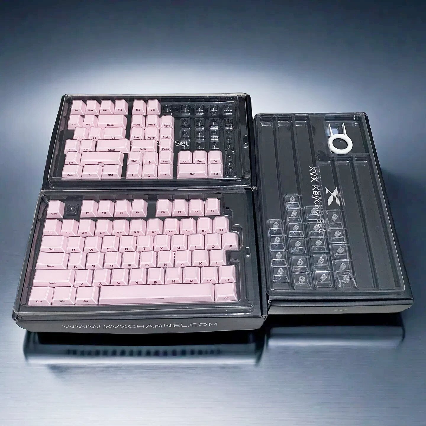 Кристально-белые кейкапы XVX с боковой гравировкой, профиль OEM, для Wooting Ace68 и Wooting60 Кристальные колпачки