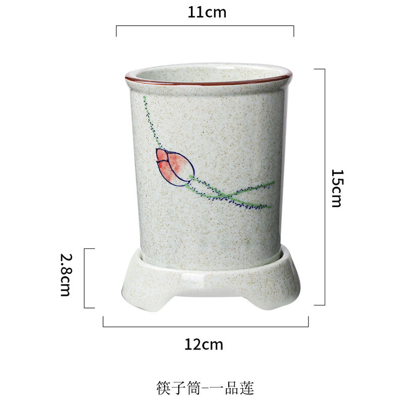 Керамическая подставка для палочек для еды, большая кухонная подставка для палочек и ложек в японском стиле, ящик для хранения, дренажная подставка для палочек.