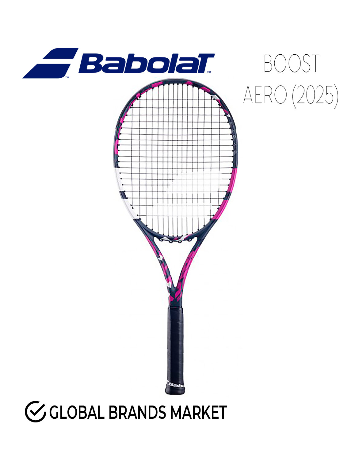 Теннисная ракетка Babolat Boost Aero Pink 12123, ручка: 1, 260 гр