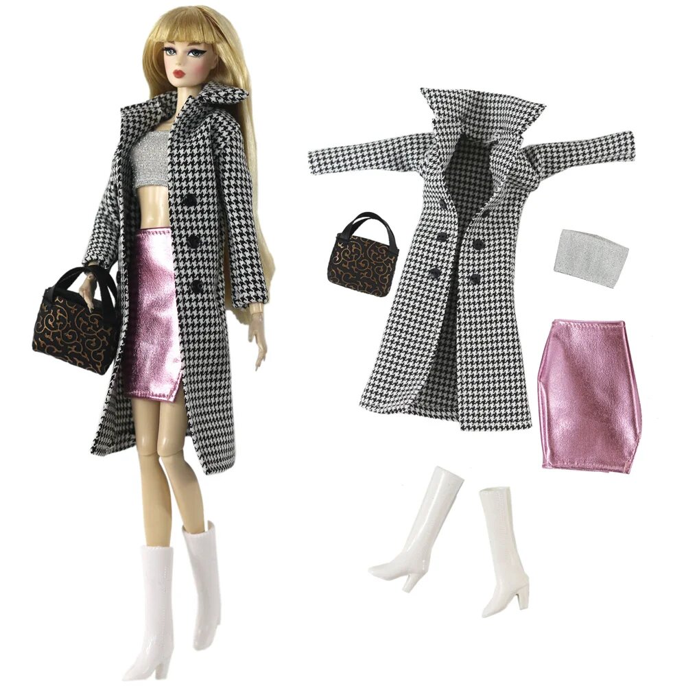 Комплект одежды для куклы 1:6, Cloth, для кукол 11,5 дюймов 5pcs Clothes boots