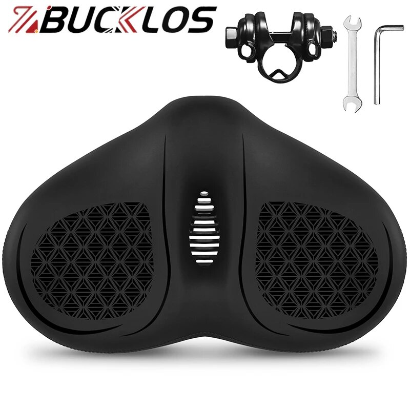 Велосипедное седло BUCKLOS BLACK, утолщенное