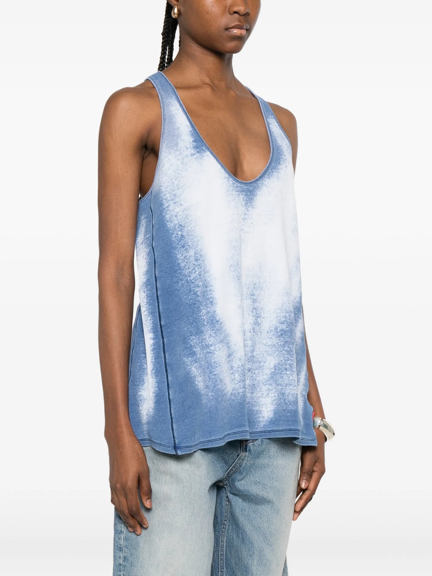 Жилет DIESEL Cotton dyed vest, размер XS, blue — фото 1
