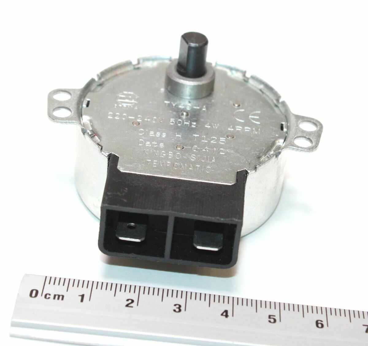Двигатель вращения поддона СВЧ 220VAC, 4rpm, 4W, CW/CCW, H-9mm(мет.) TY49-A (20tm55)