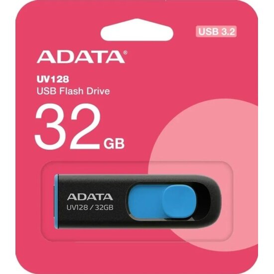 USB флешка Adata 32Gb UV128 blue USB 3.2 Gen 1