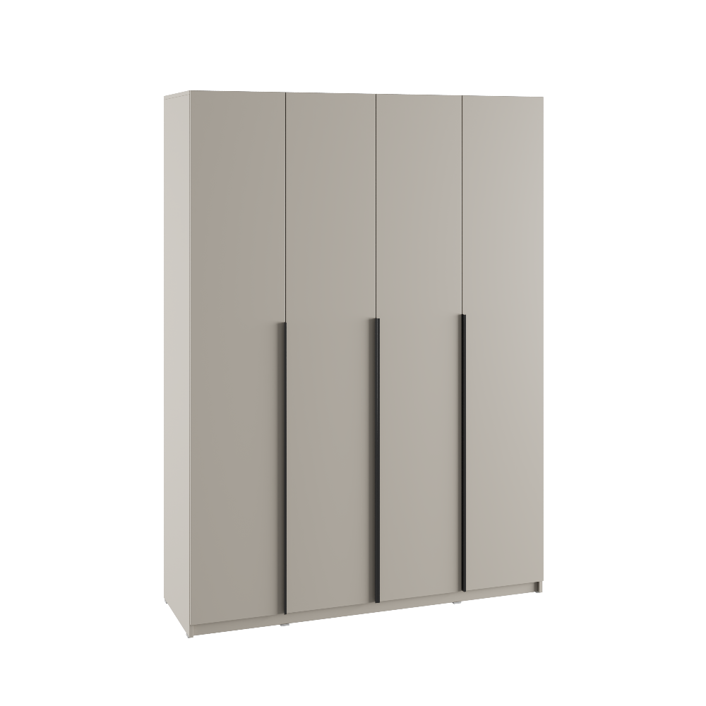 Шкаф 4-х створчатый для одежды "Бруно", 160 см, кашемир