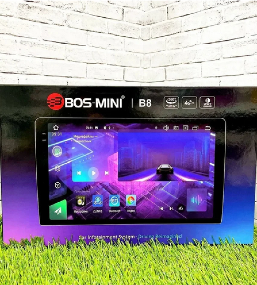 Автомагнитола BOS-MINI, B8, Android 12, 9", Bluetooth, Wi-Fi, 8GB/128GB