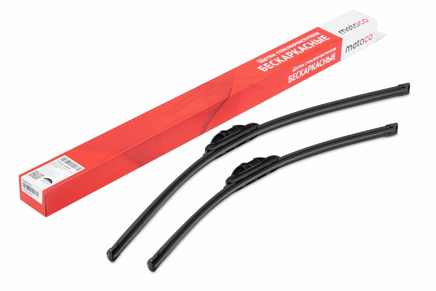 Metaco Щетки стеклоочистителя (комплект) бескаркасные под боковое крепление до 2006Г 650/ 500/ / SIDE PIN 22MM