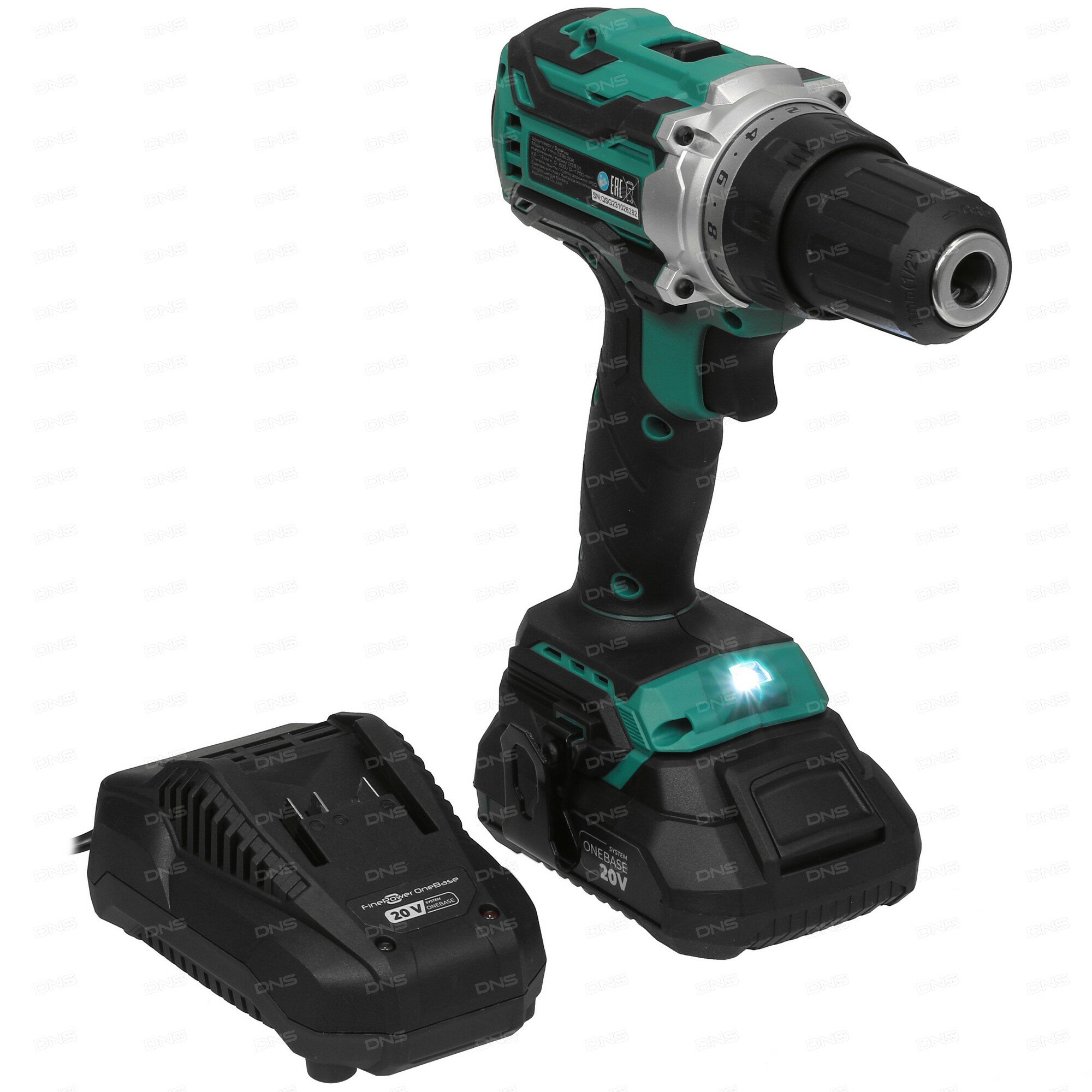 Дрель-шуруповерт FinePower OneBase CDBL50K OneBase20