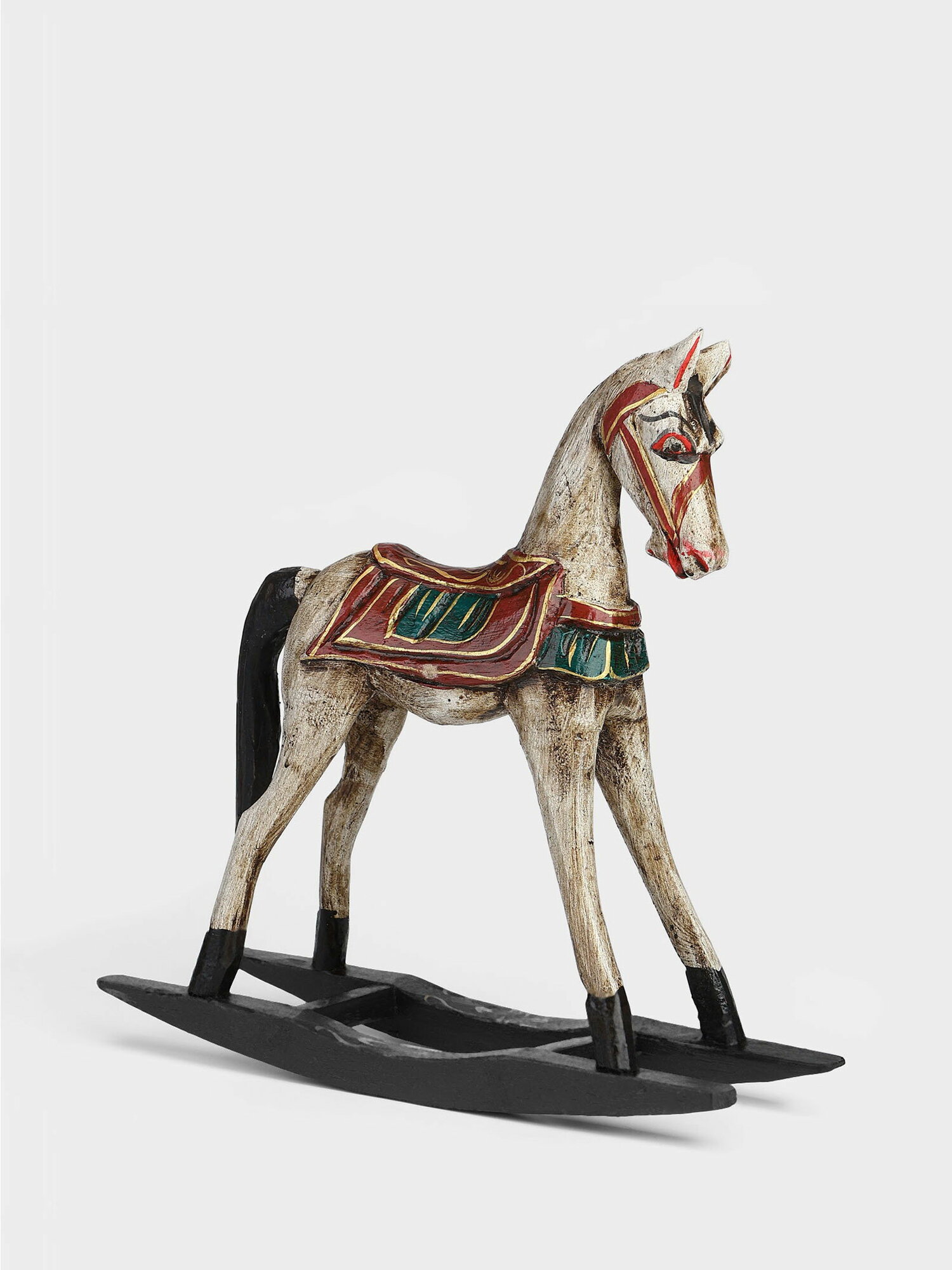 Сувенир интерьерный "Лошадка-качалка", 29x9x29 см, дерево, белый